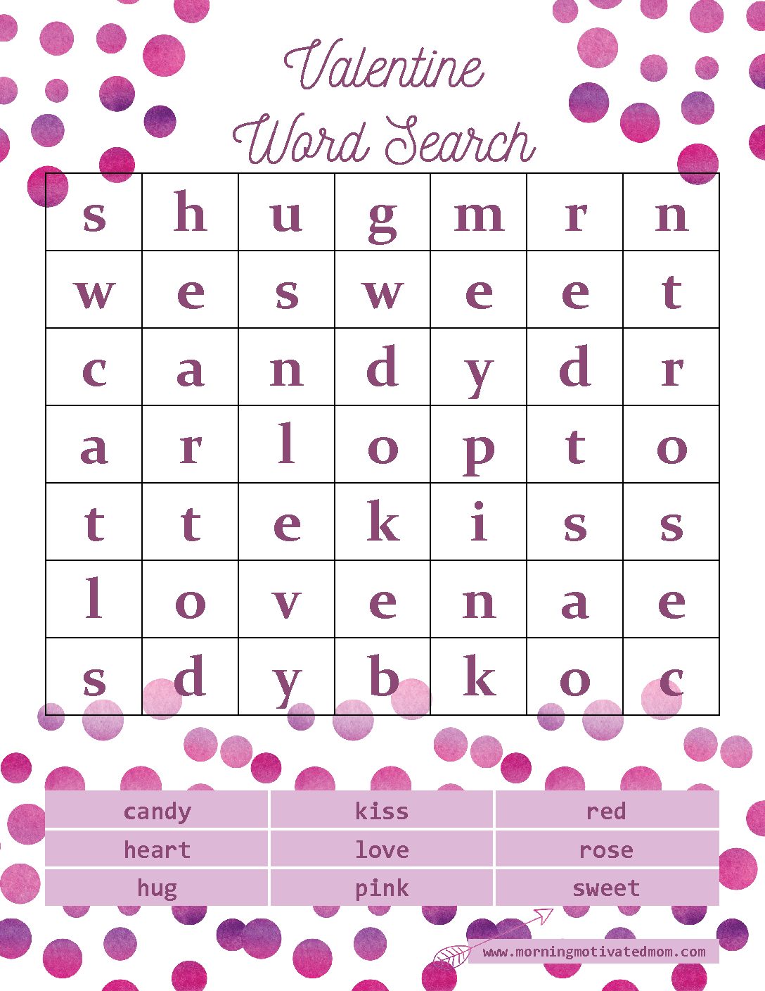Valentine's Day Word Search & Bible Verse Printables – Morning ...